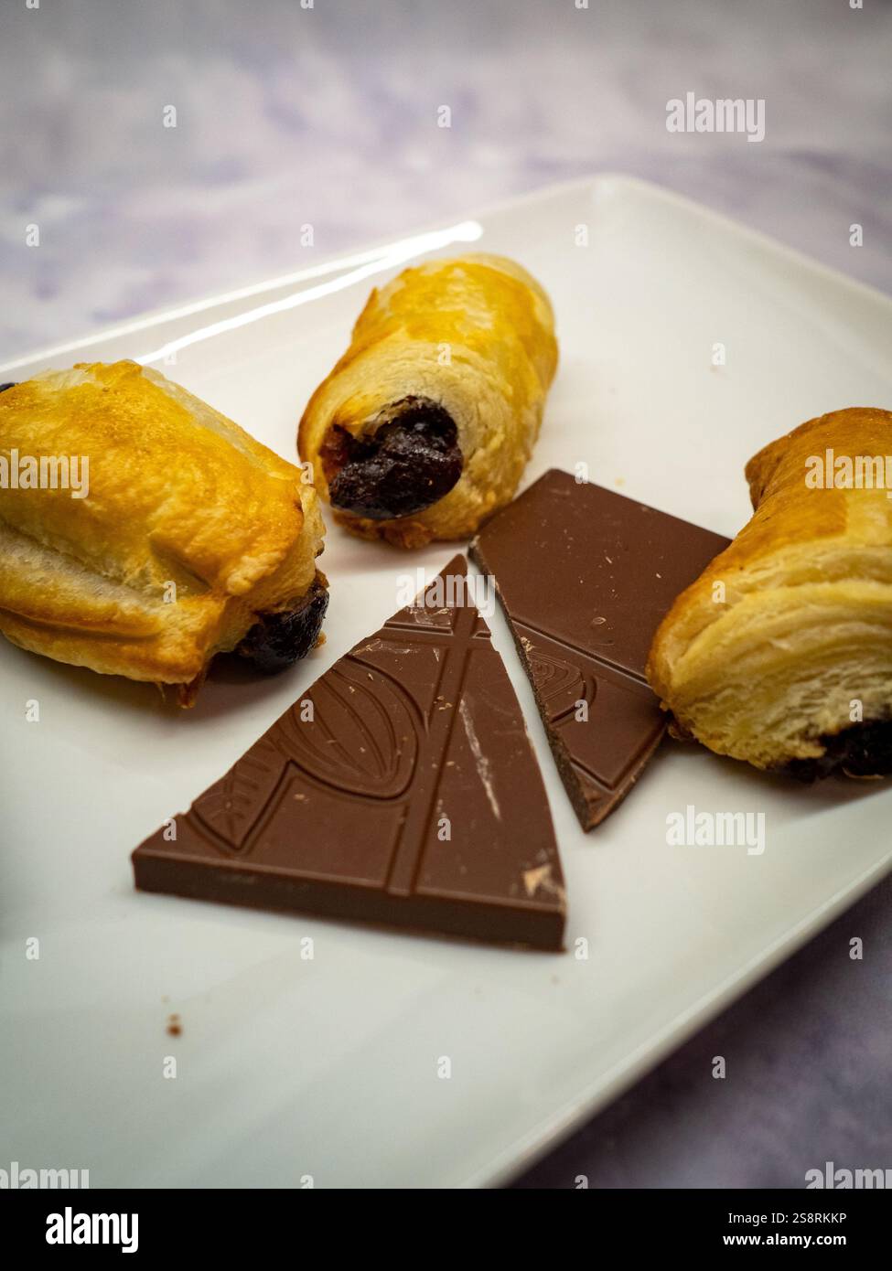 fresh made bakery baking cake choco Stock Photo - Alamy