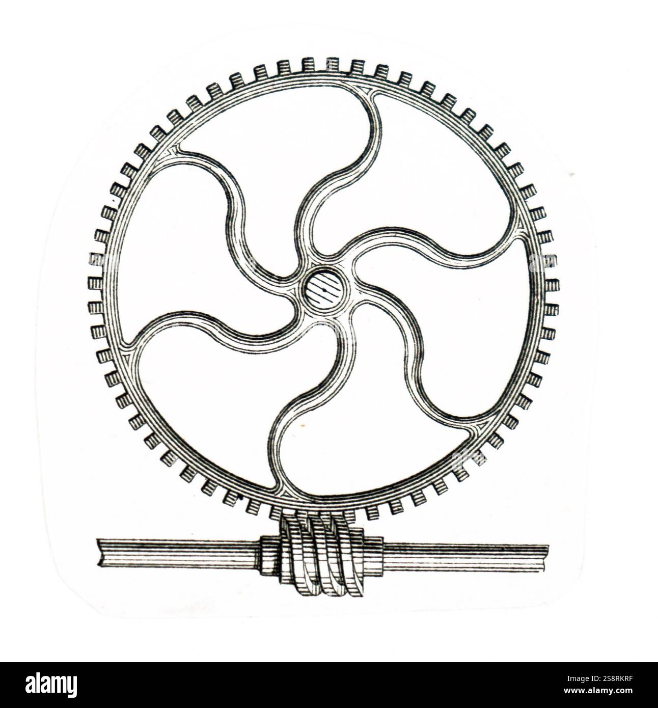 Illustration of an 19th century cog mechanism Stock Photo - Alamy