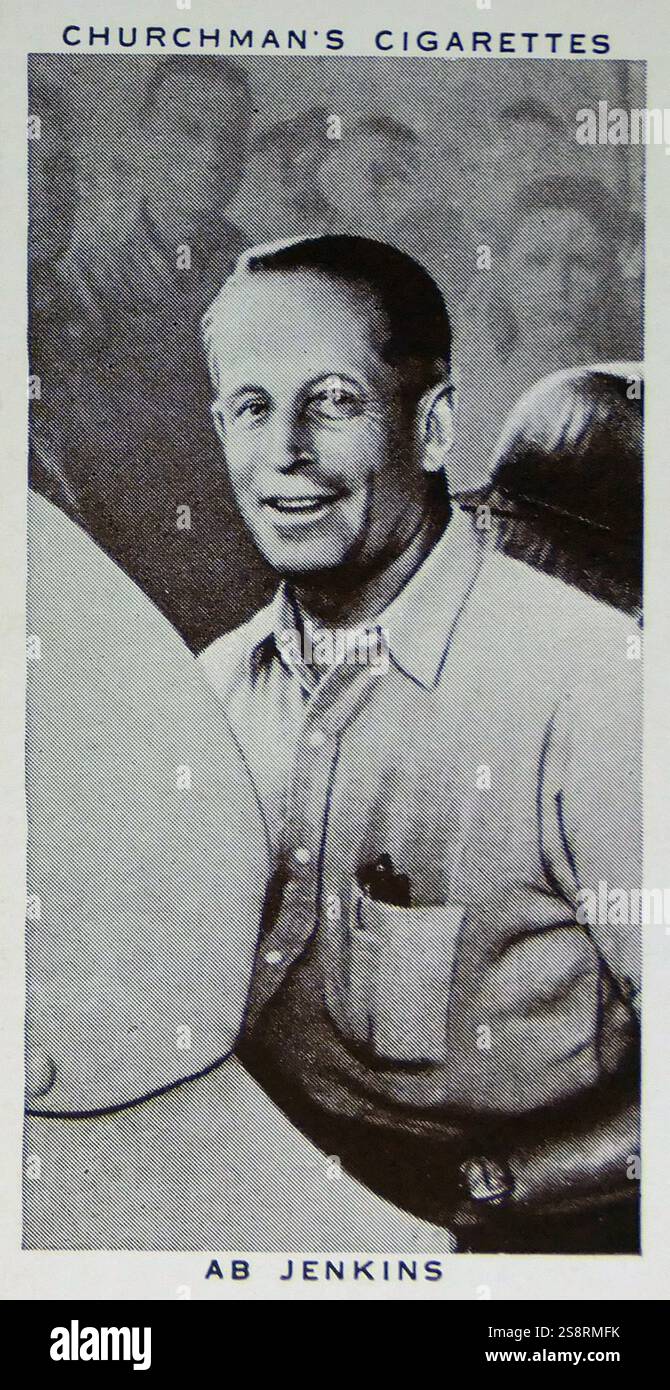 Churchman Kings of Speed Series cigarette card depicting David Abbott ...