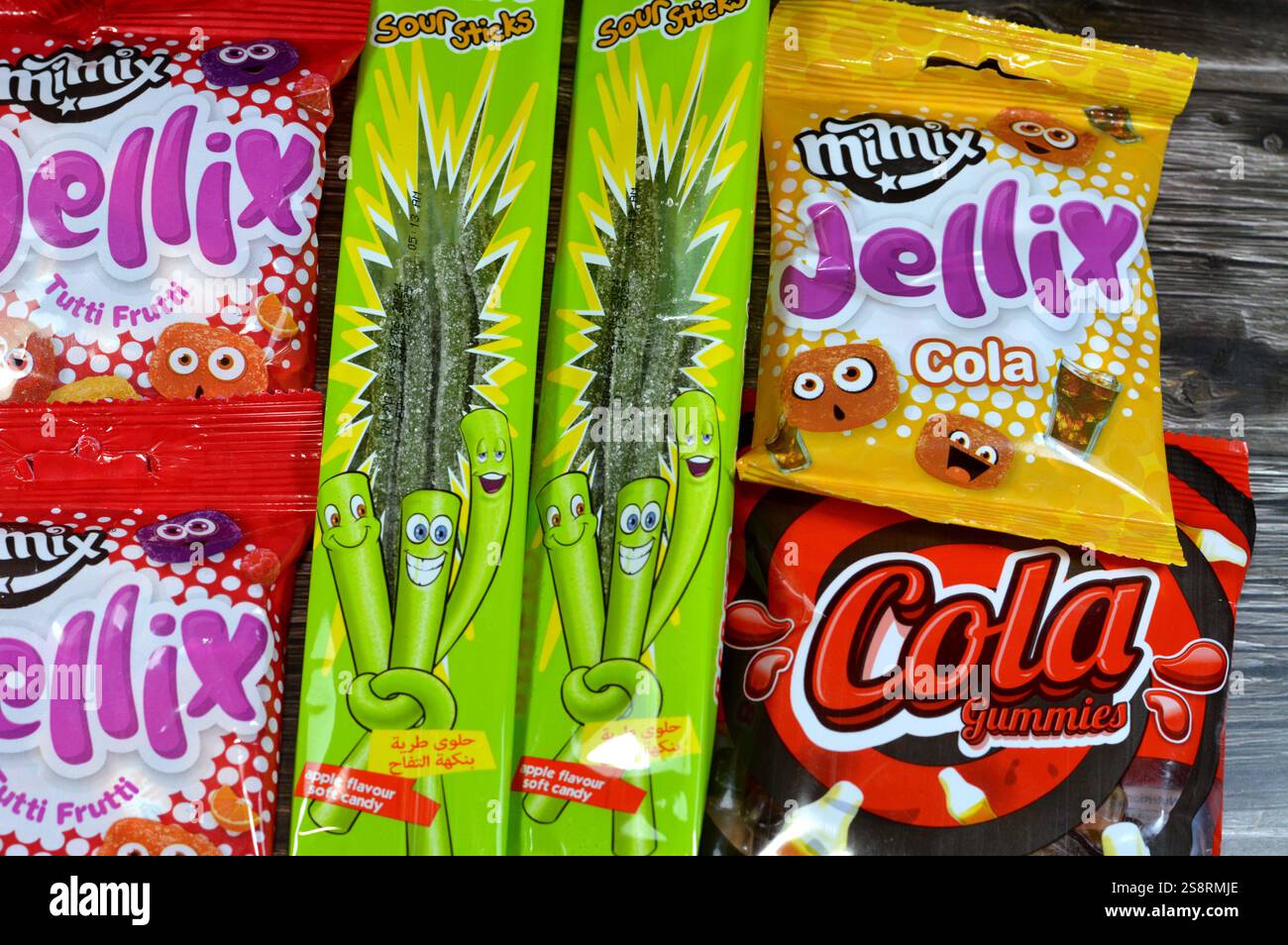 Cairo, Egypt, January 11 2025: Assorted Gummy candy, Gummies, gummi ...