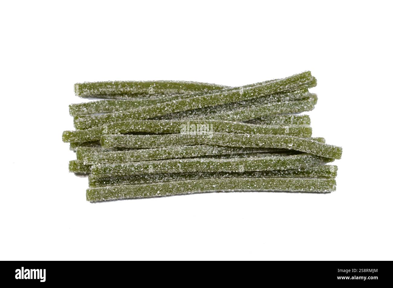 Apple flavor sour sticks soft candies topped with sugar, Gummy candy ...