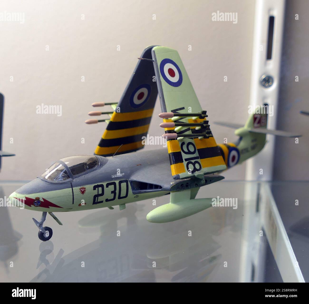 Model of a Hawker Sea Hawk Fighter Plane used by the Royal Air Force ...