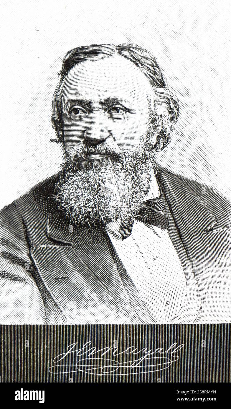 Portrait of Benjamin Ward Richardson (1828-1896) an eminent British ...