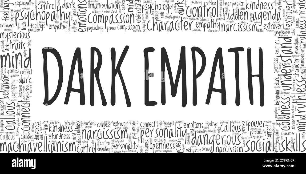 Dark Empath conceptual vector illustration word cloud isolated on white ...