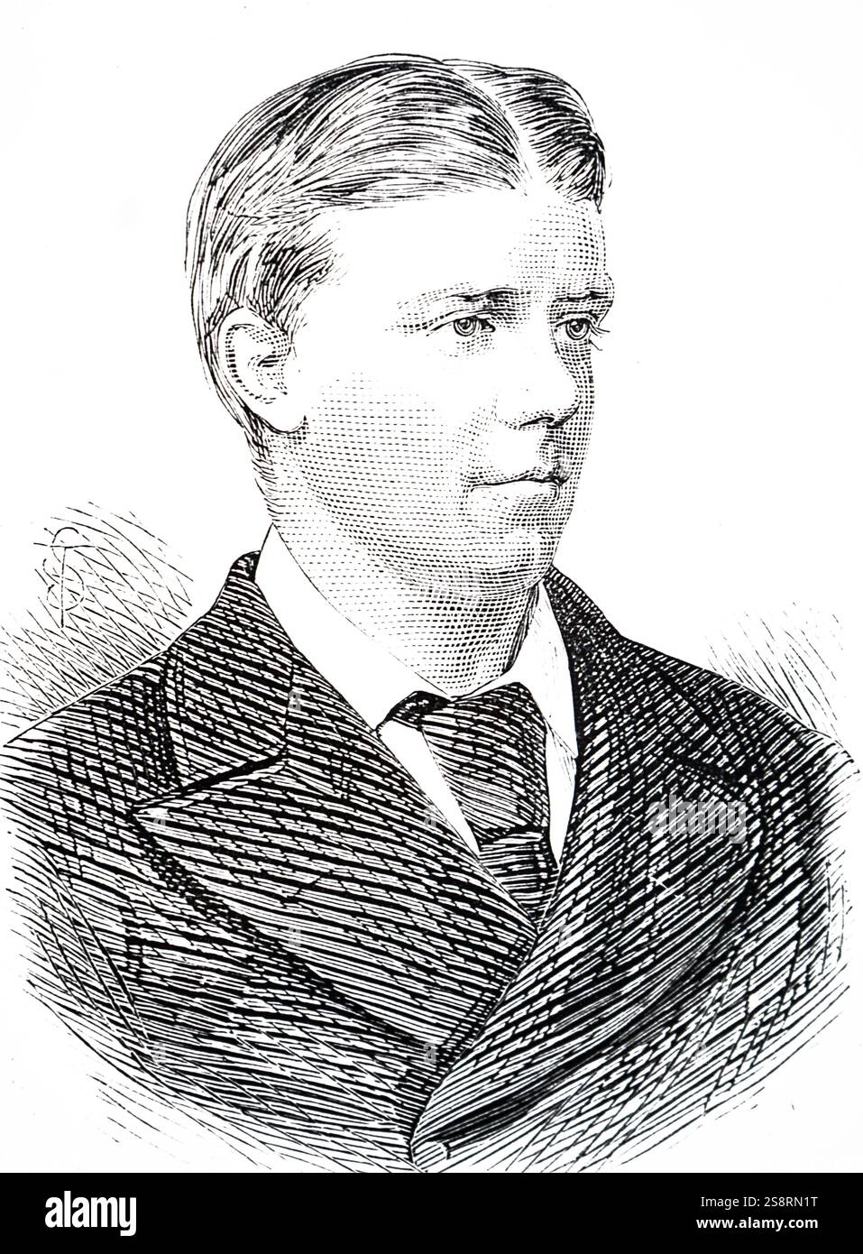 Portrait of Commander Wyatt Rawson (1853-1882) a British commander of ...