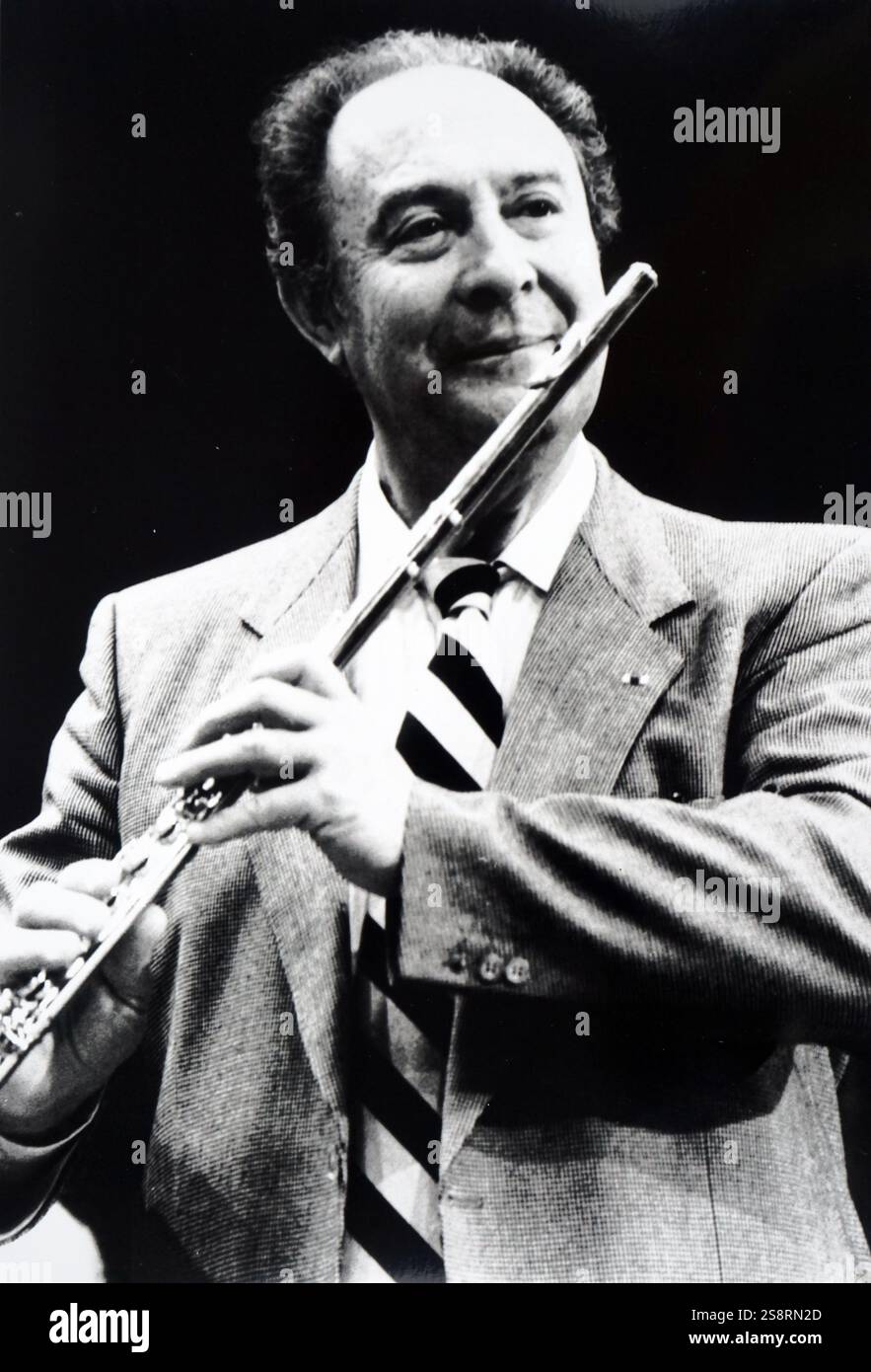 Photograph of Jean-Pierre Rampal (1922-2000) a French flautist. Dated ...