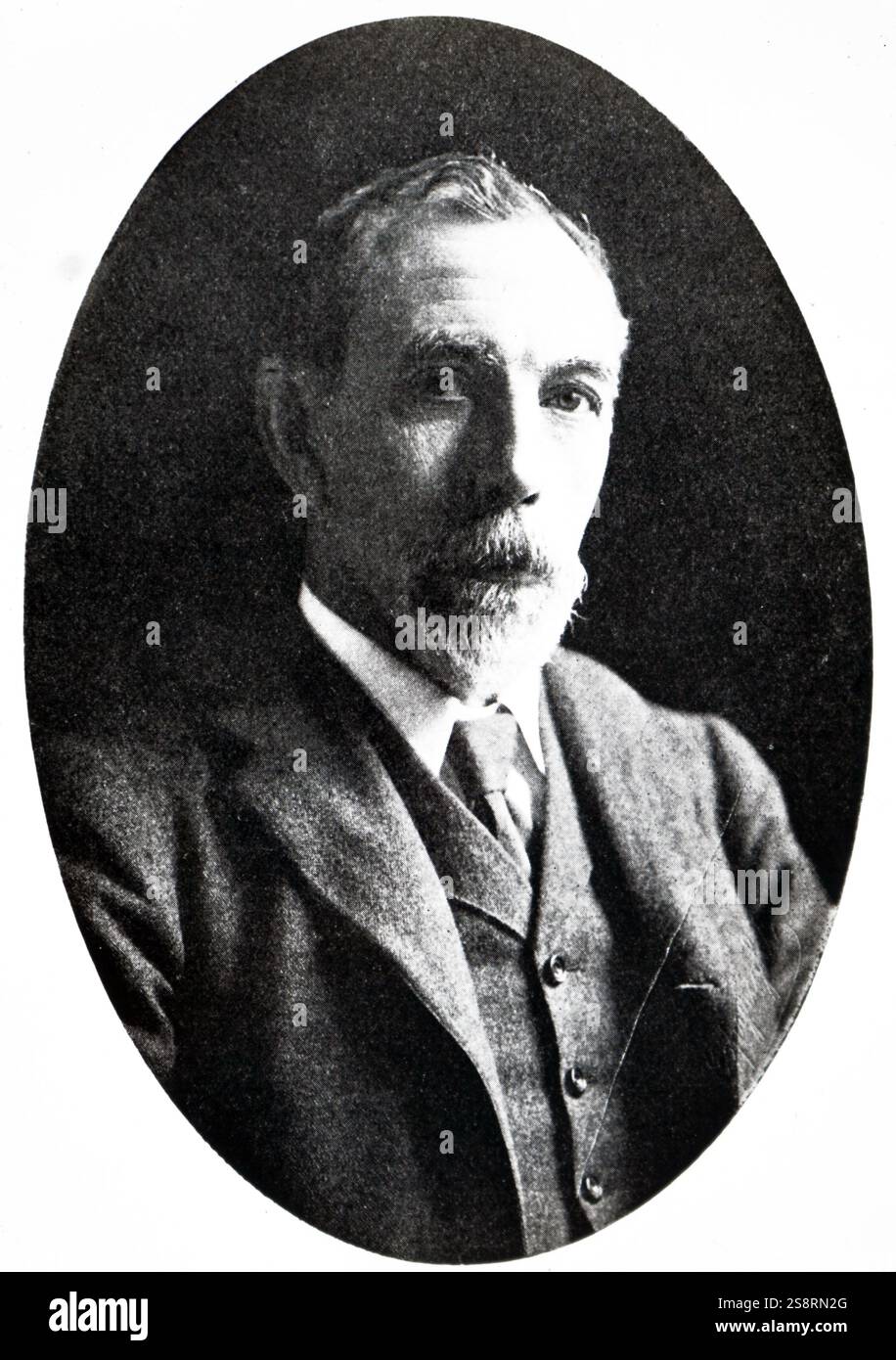 Photographic portrait of William Ramsay (1852-1916) a British chemist ...