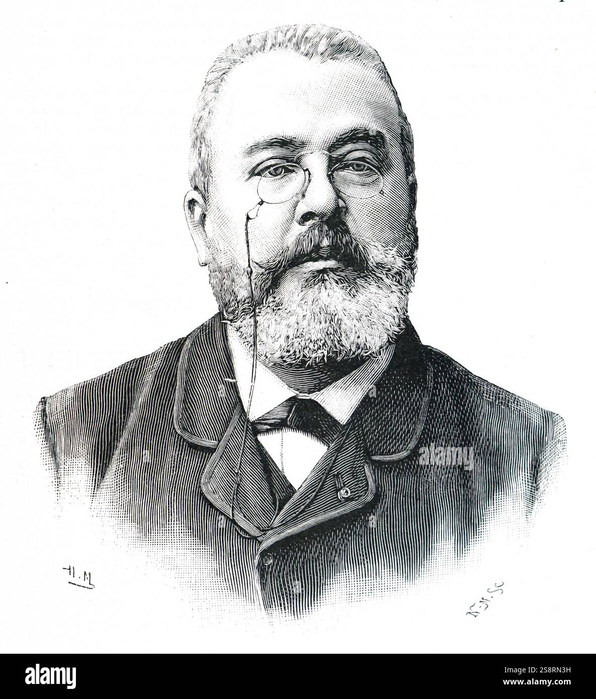 Portrait of Adrien Proust (1834-1903) a French epidemiologist and ...