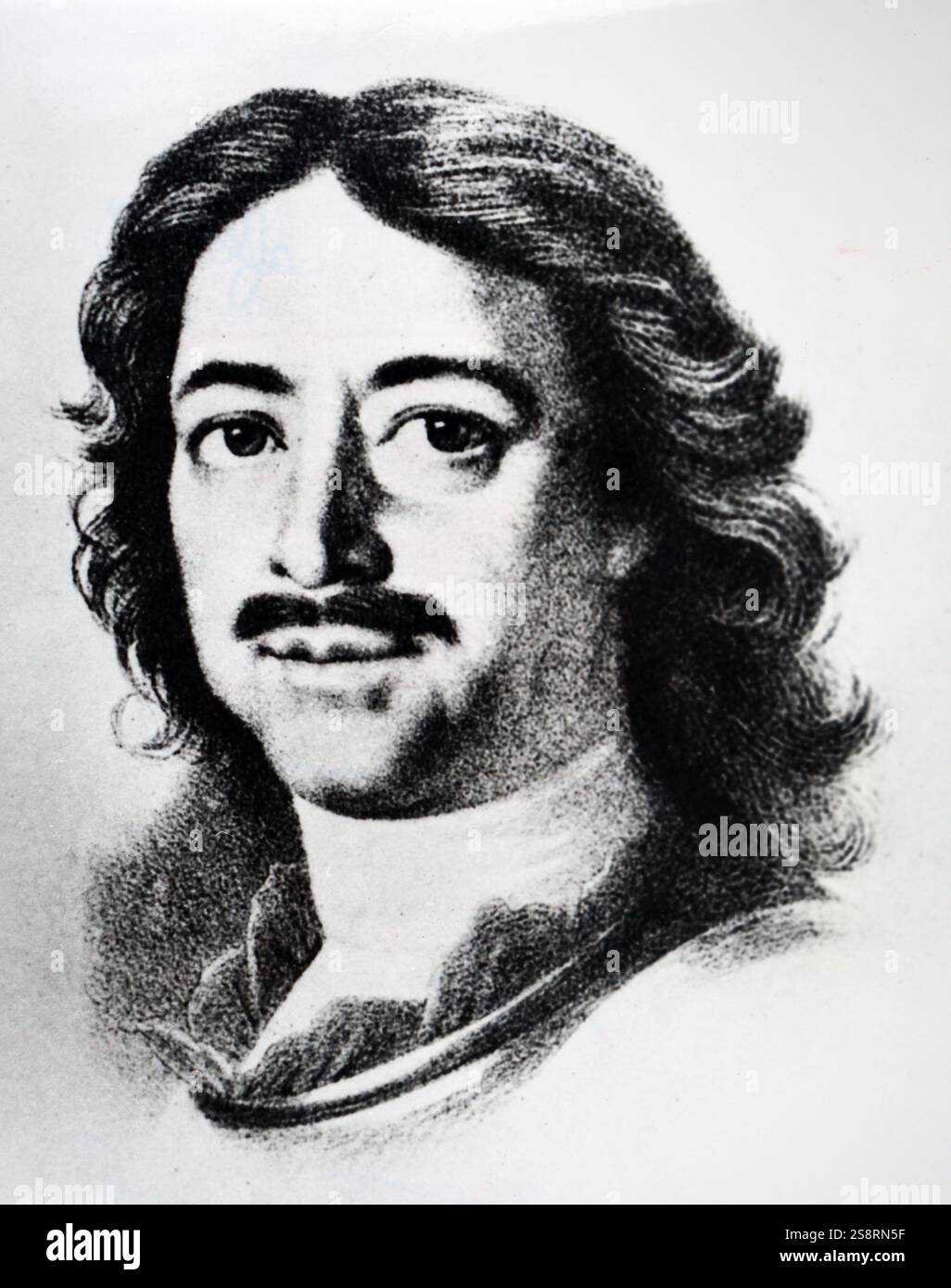 Portrait of Peter the Great (1672-1725) ruler of the Tsardom of Russia ...