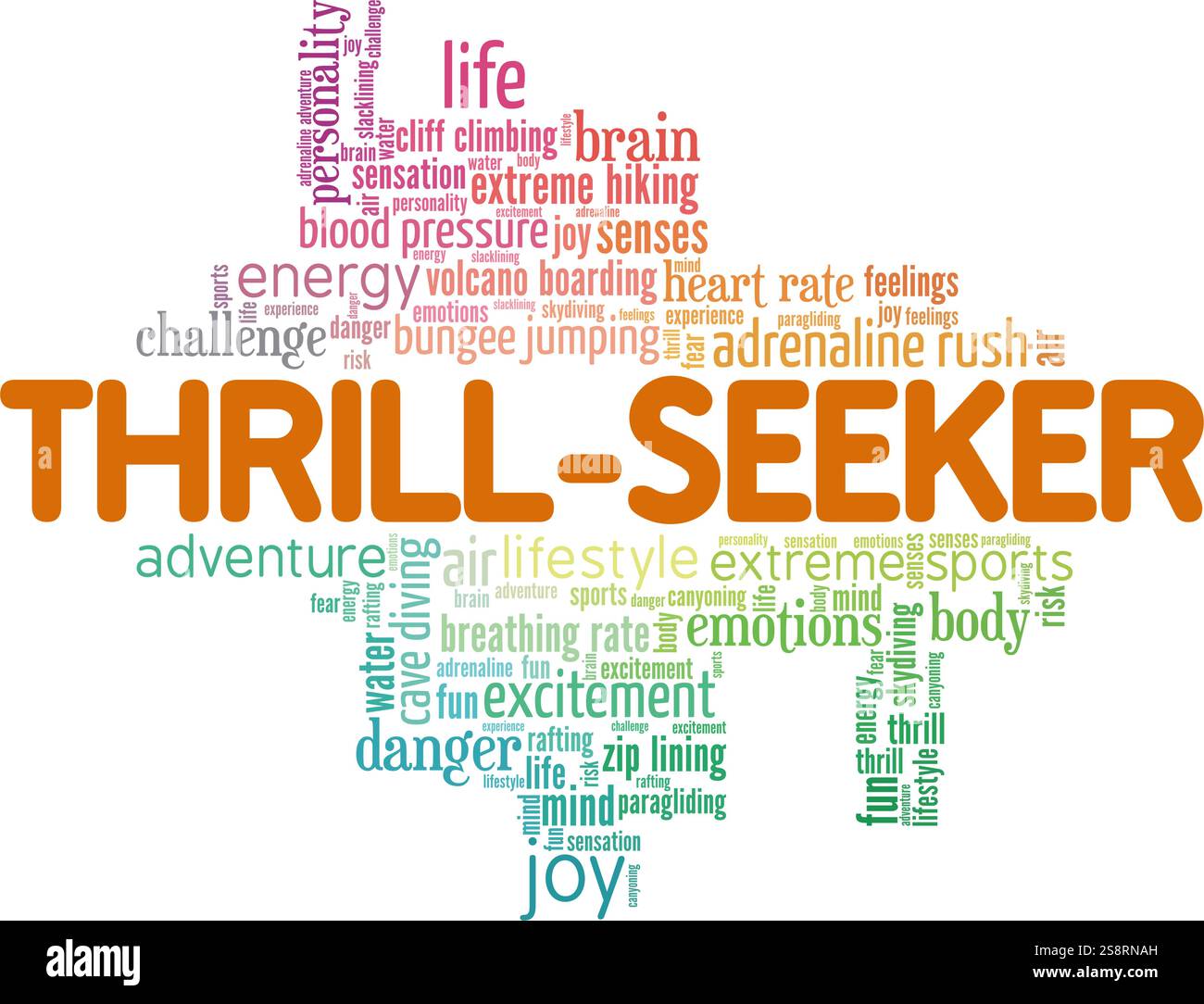 Thrill Seeker conceptual vector illustration word cloud isolated on ...