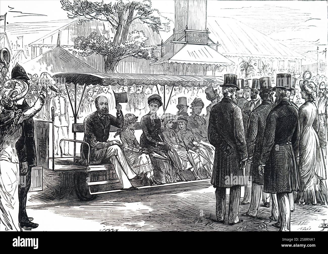 Illustration depicting a Decauville narrow gauge railway laid down by ...
