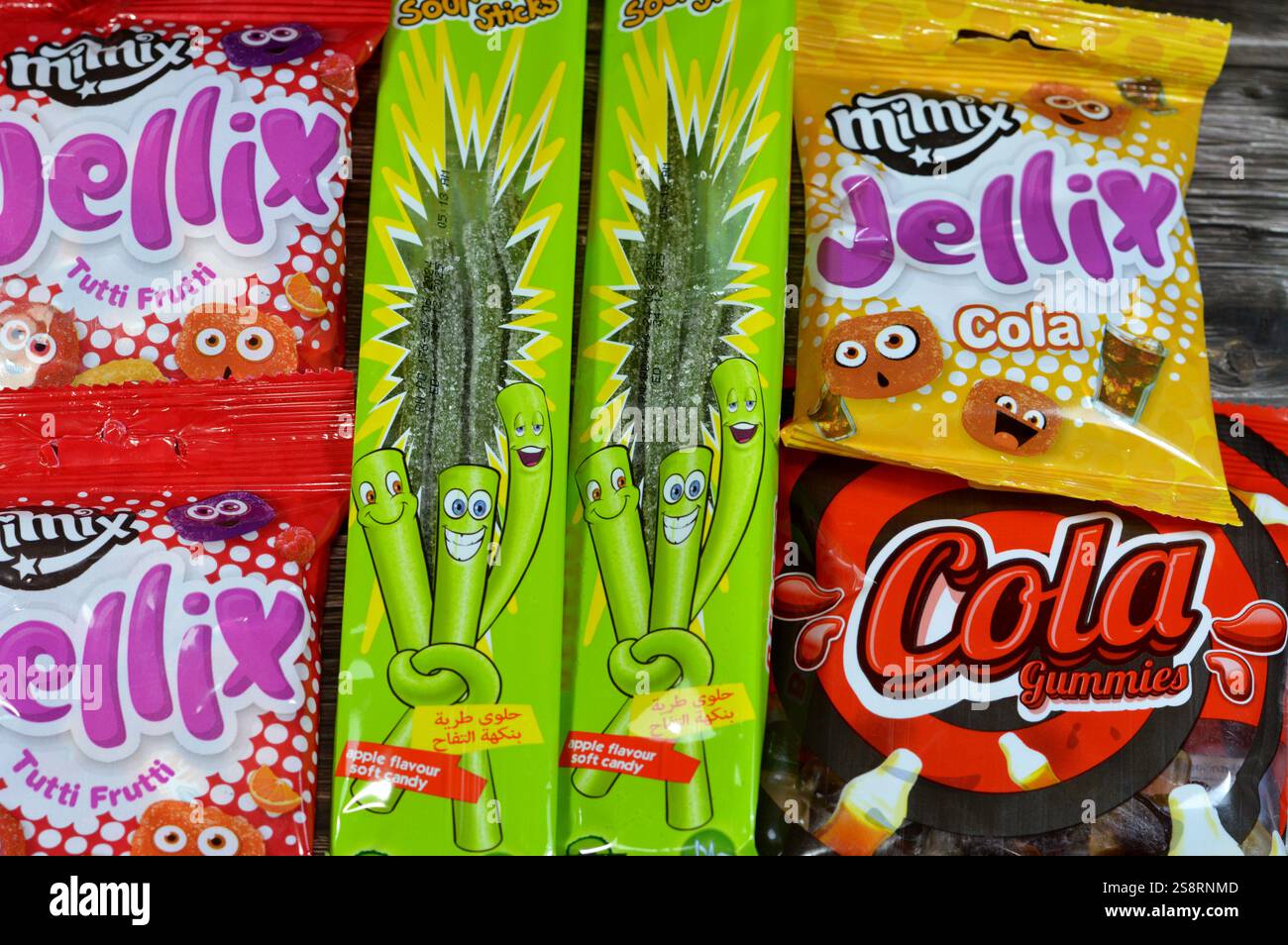 Cairo, Egypt, January 11 2025: Assorted Gummy candy, Gummies, gummi ...