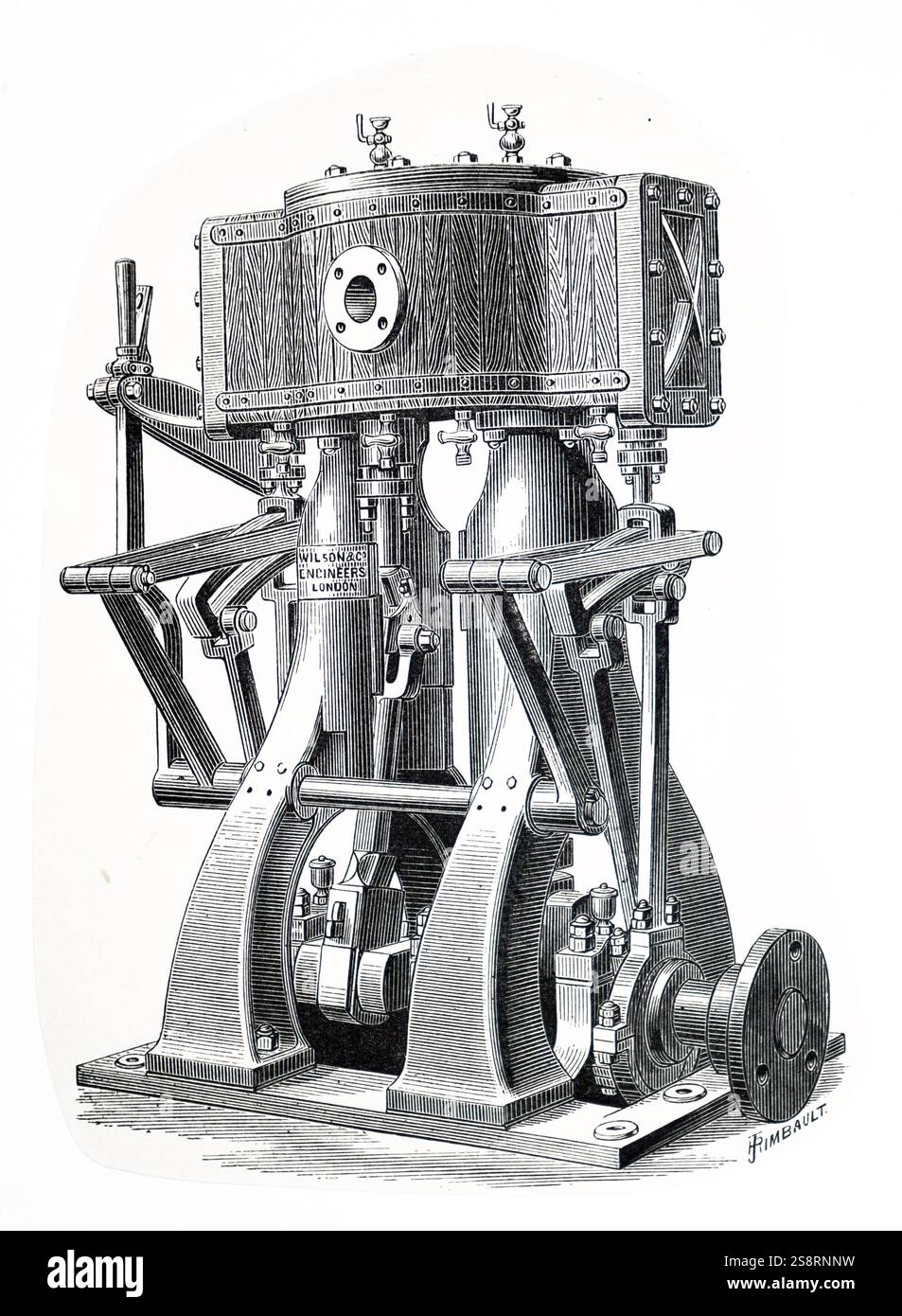 Illustration depicting a steam turbine, a device that extracts thermal ...