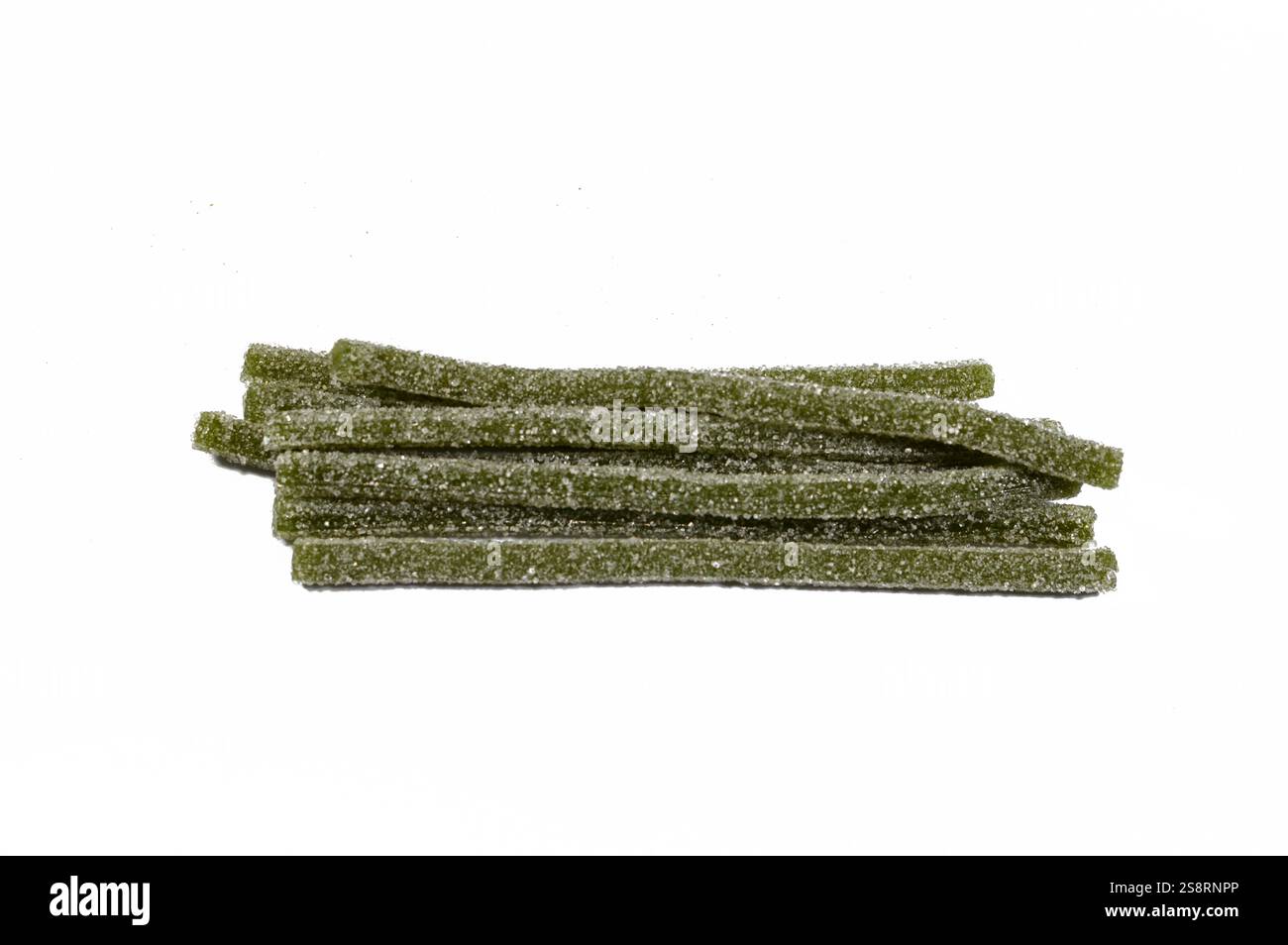 Apple flavor sour sticks soft candies topped with sugar, Gummy candy ...