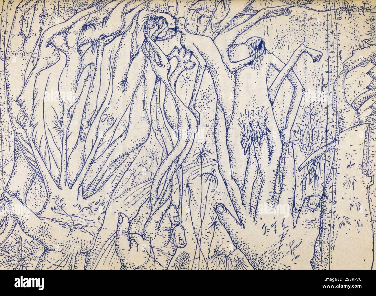 Illustration from 'Martinique, Snake Charmer' (Martinique, Charmeuse de ...