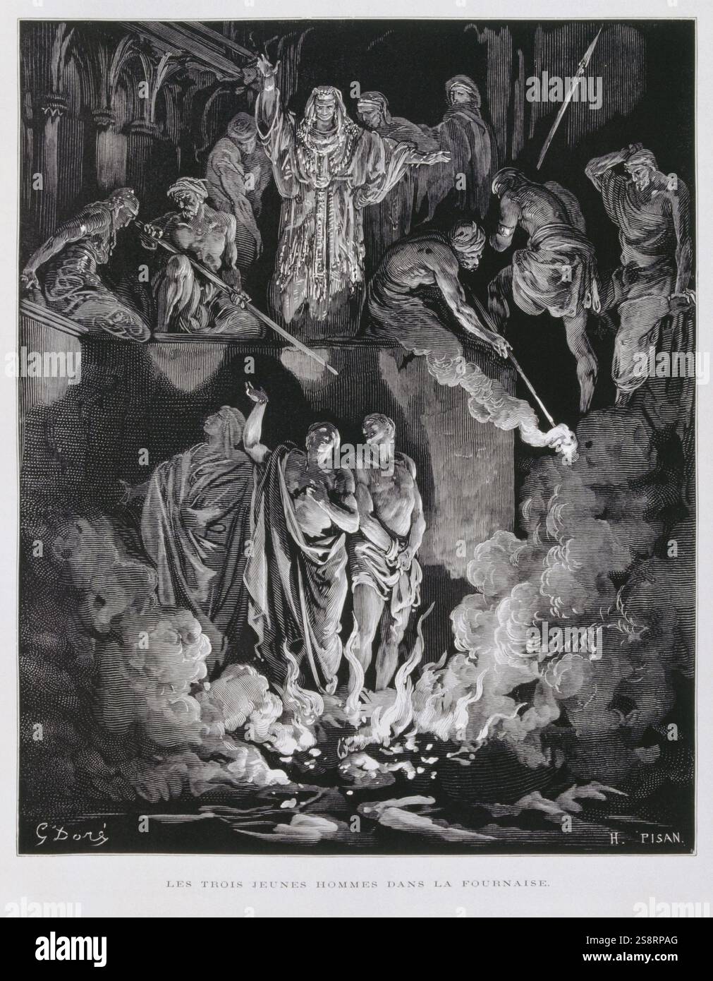 Shadrach, Meshach, and Abednego in the Fiery Furnace, Illustration from ...