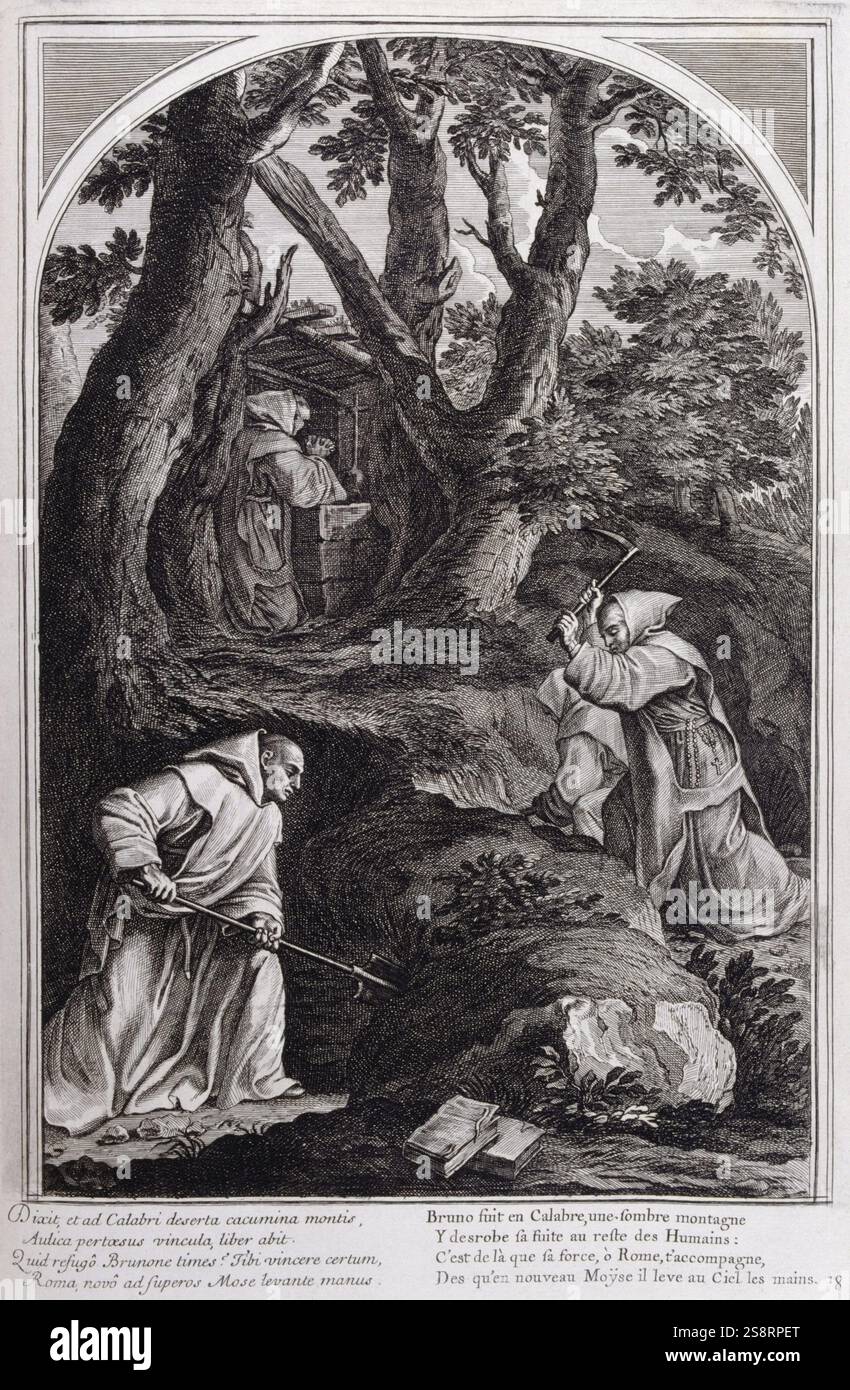Illustration from 'La vie de St. Bruno, fondateur de l'ordre des ...