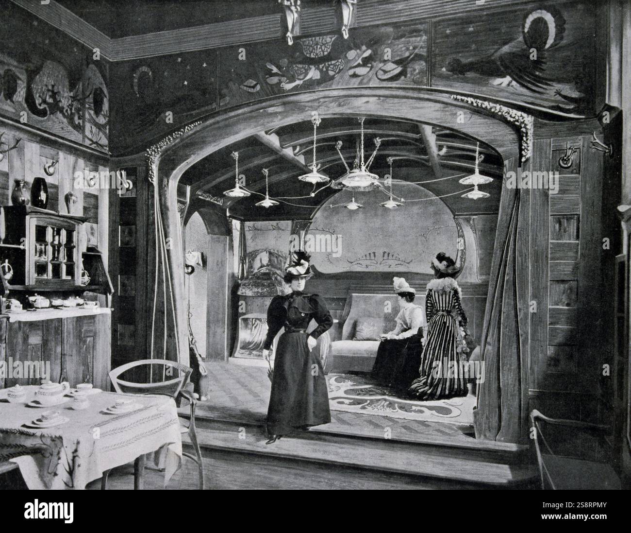 Exposition Universelle (World Fair) Paris, 1900; black and white ...