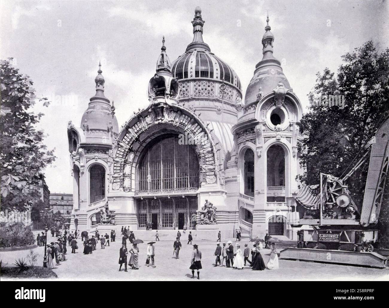 Exposition Universelle (World Fair) Paris, 1900; Black and white ...