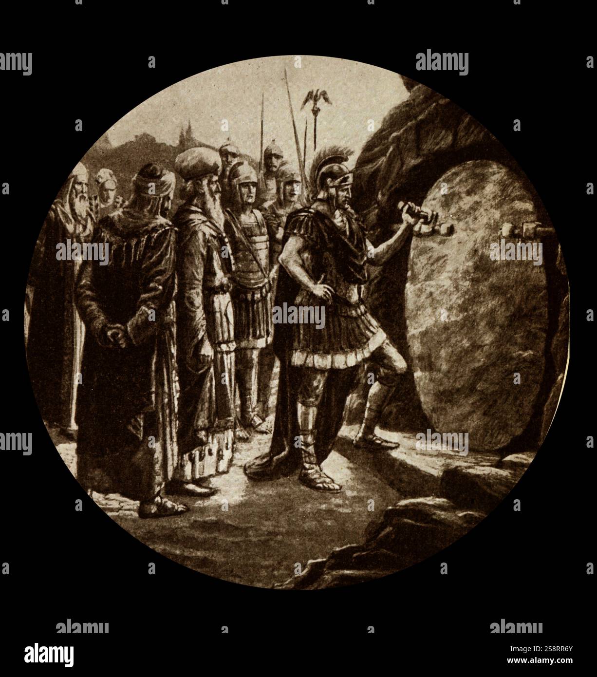 Roman guards at jesus tomb hi-res stock photography and images - Alamy