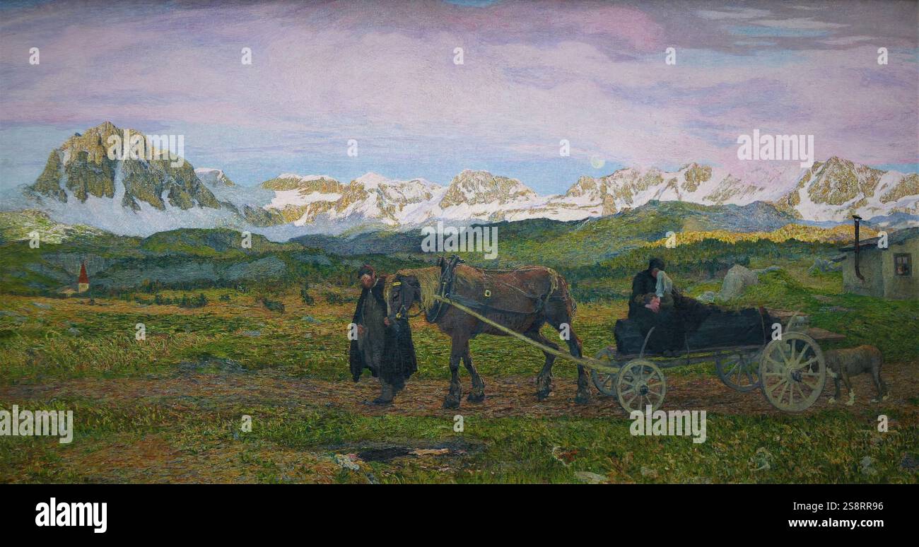 Returning Home, painting by Giovanni Segantini, 1895. Giovanni ...