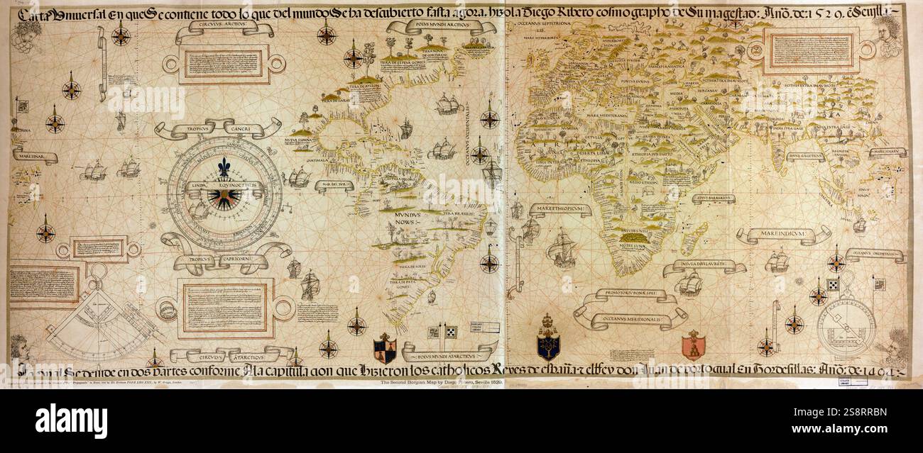 Genoese world map, 1457. Hispanic Society of America, 1912. Text by E.L ...