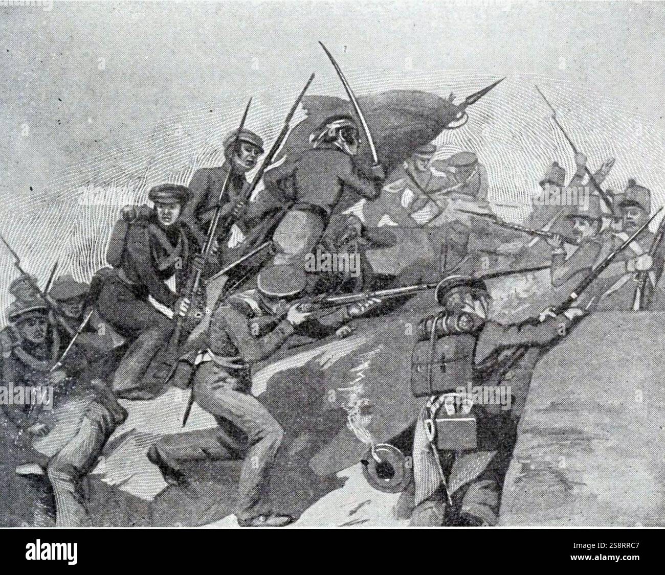 Scaling the heights at Churubusco during the American war with Mexico ...