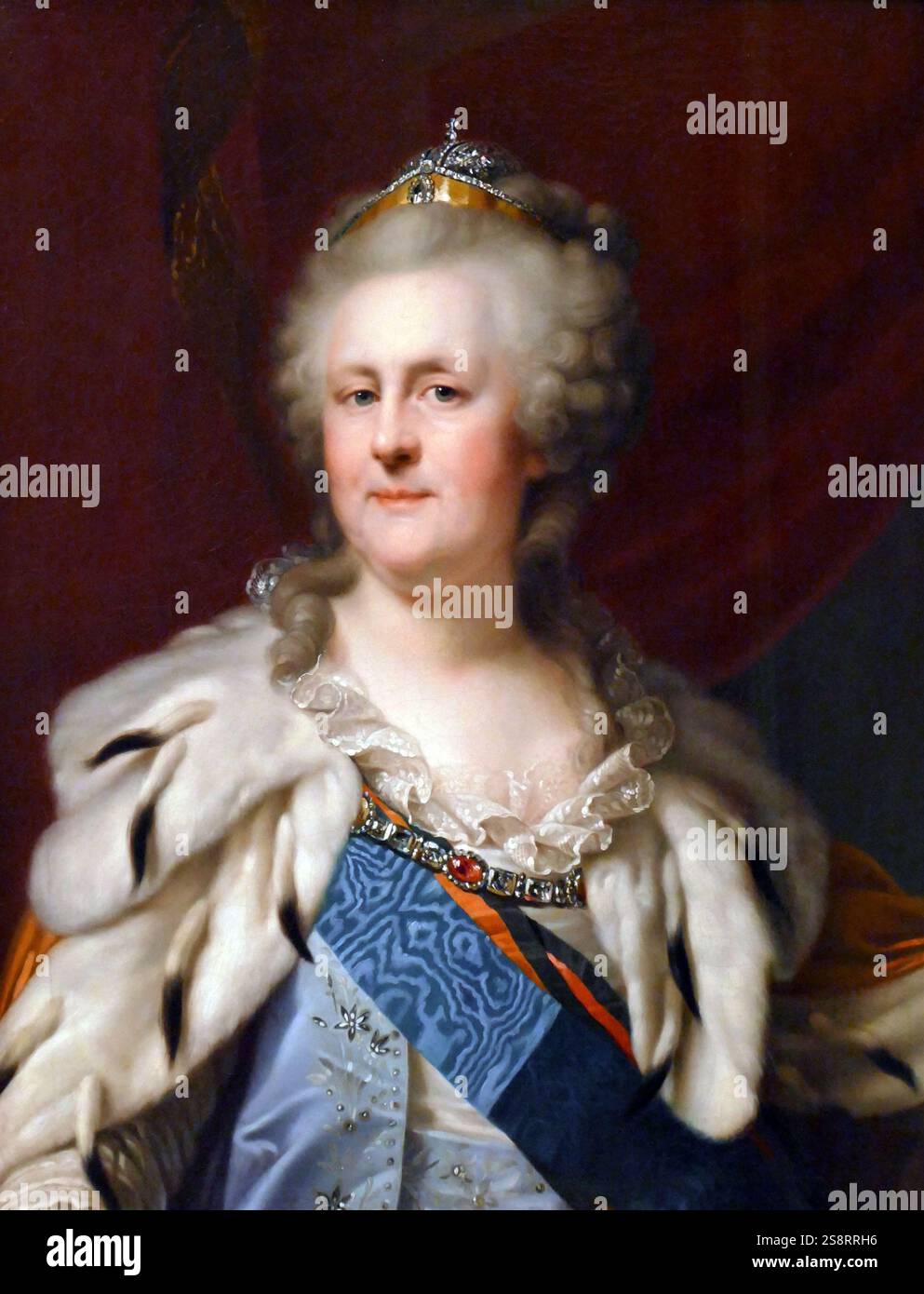 Czar Catherine II of Russia with diadem and coronation mantle, 1794 ...