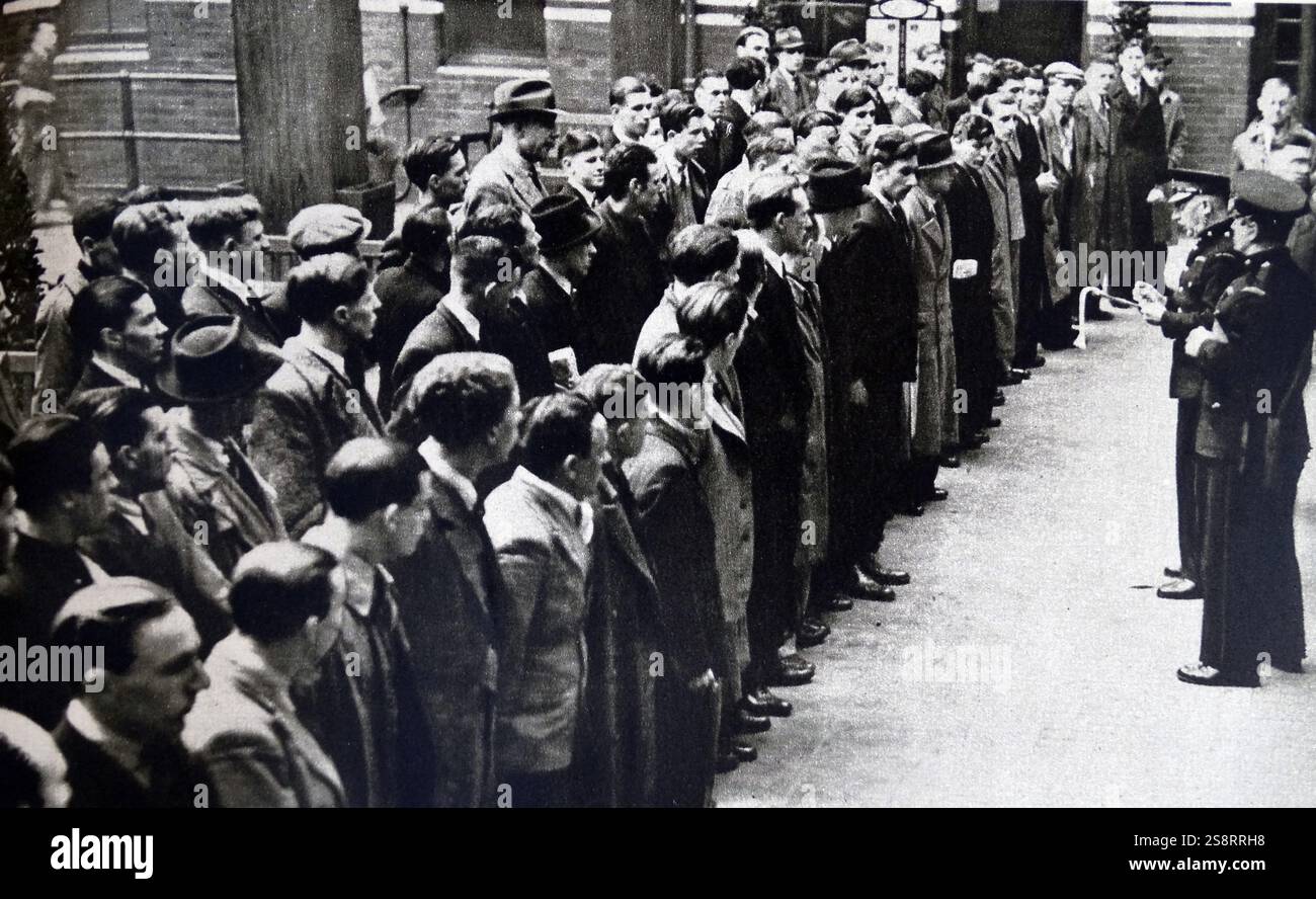 New recruits joining British army during World War II Stock Photo - Alamy