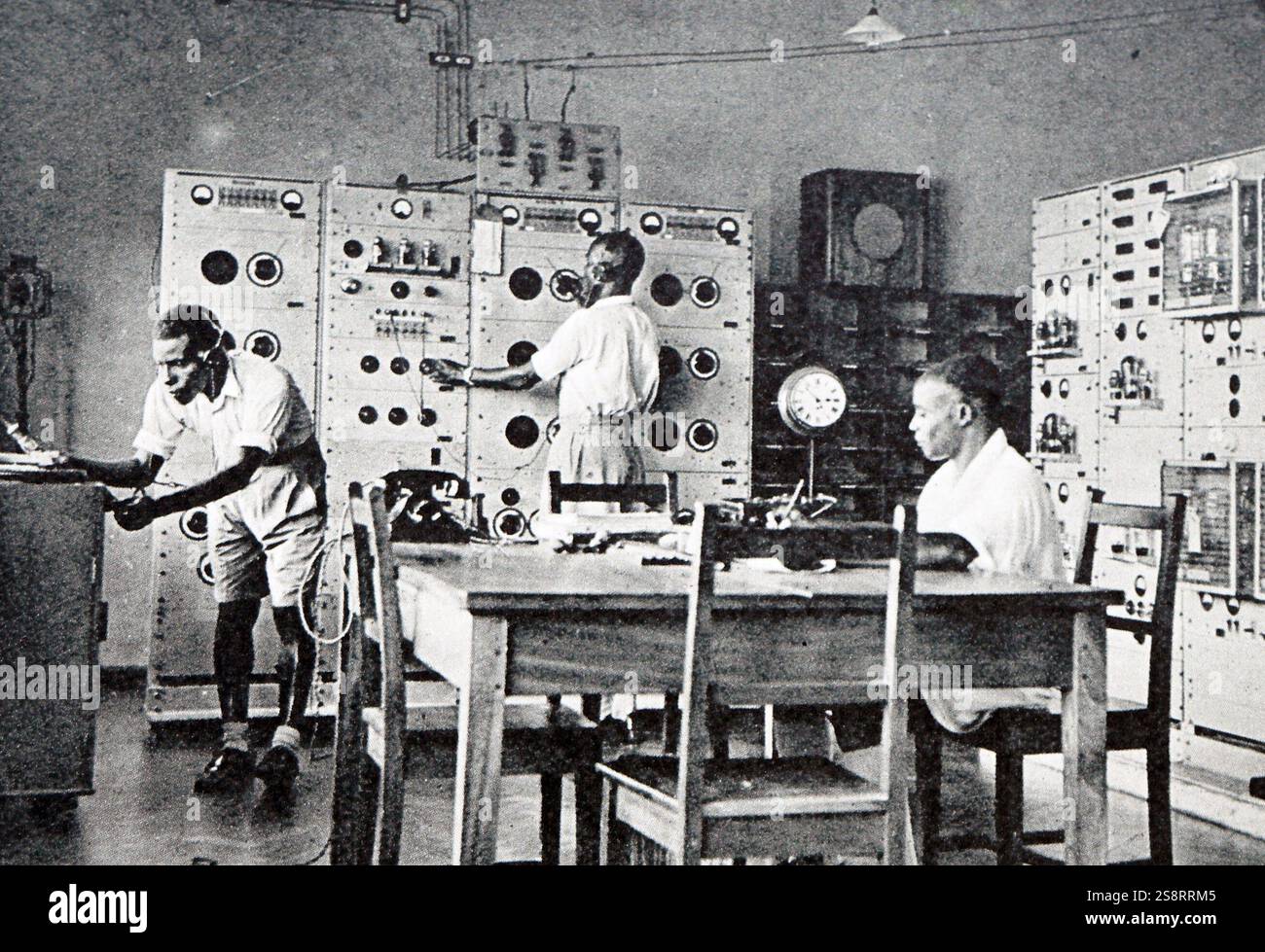 Colonial Ghana (Gold Coast) radio station for the BBC. Accra. 1953 ...