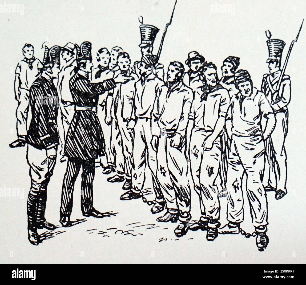 Interior of a British prison transportation ship (prison hulk) used to ...