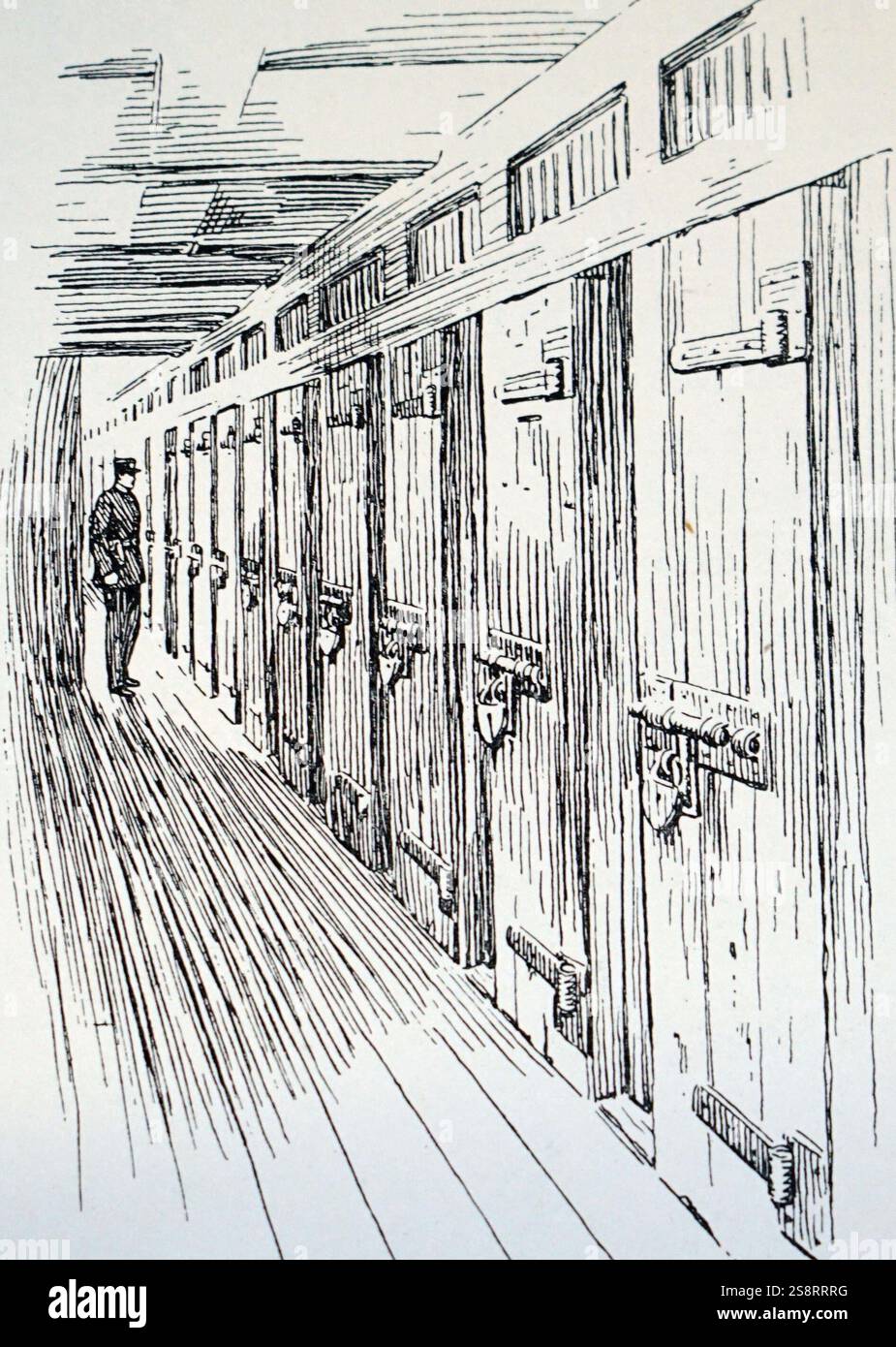 Interior of a British prison transportation ship (prison hulk) used to ...