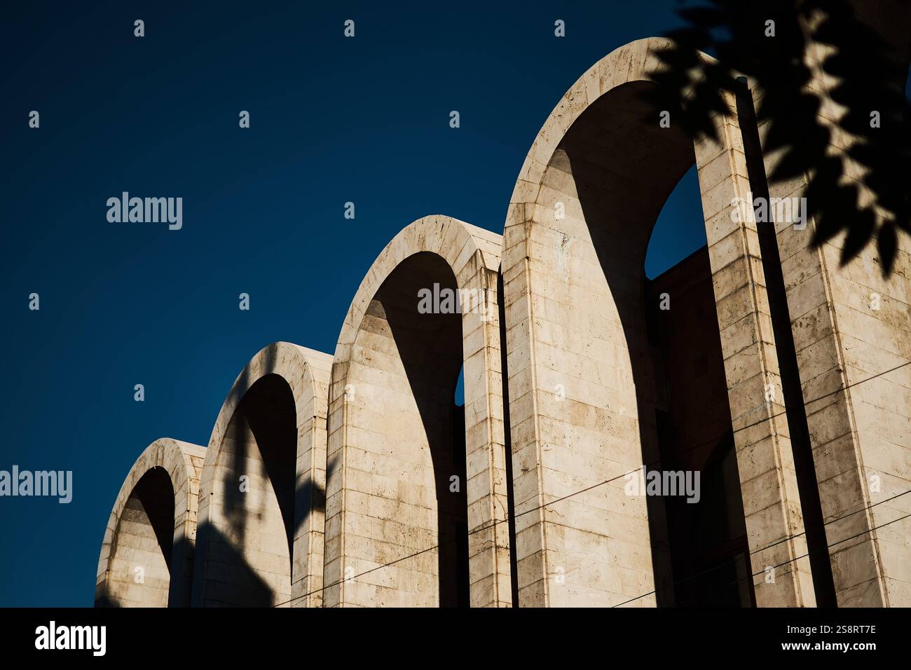 shadow on round arches, Yerevan Stock Photo - Alamy