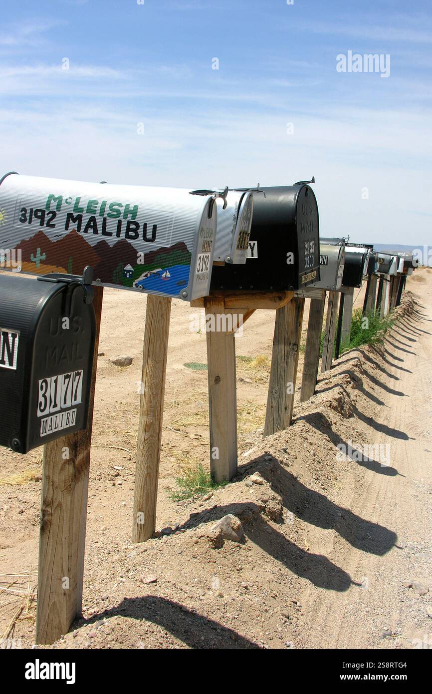 Mailboxes. Route 66. Arizona. United States of America Stock Photo - Alamy