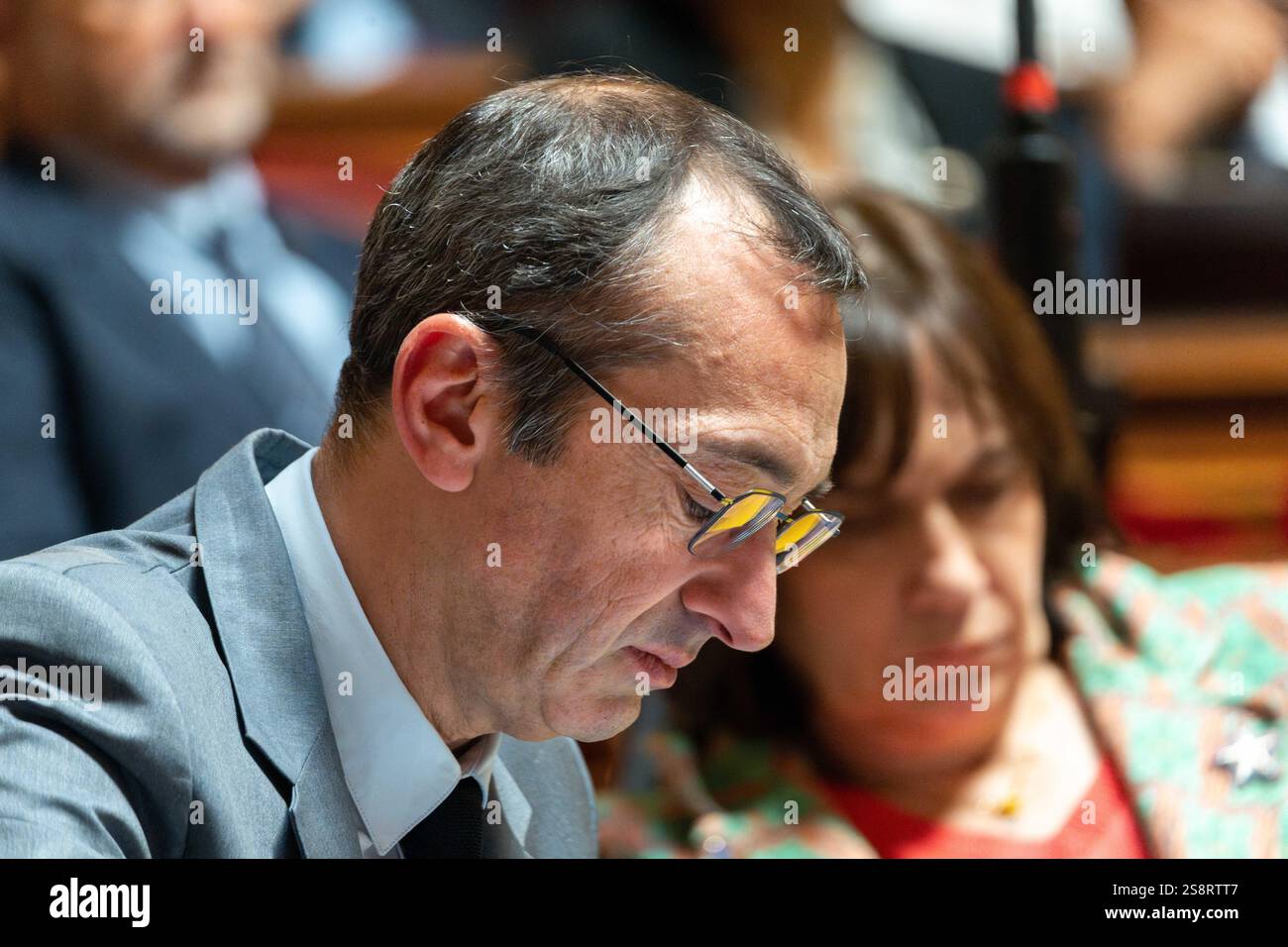 Paris, France. 23rd Jan, 2025. Senator, Remi Feraud during a work ...