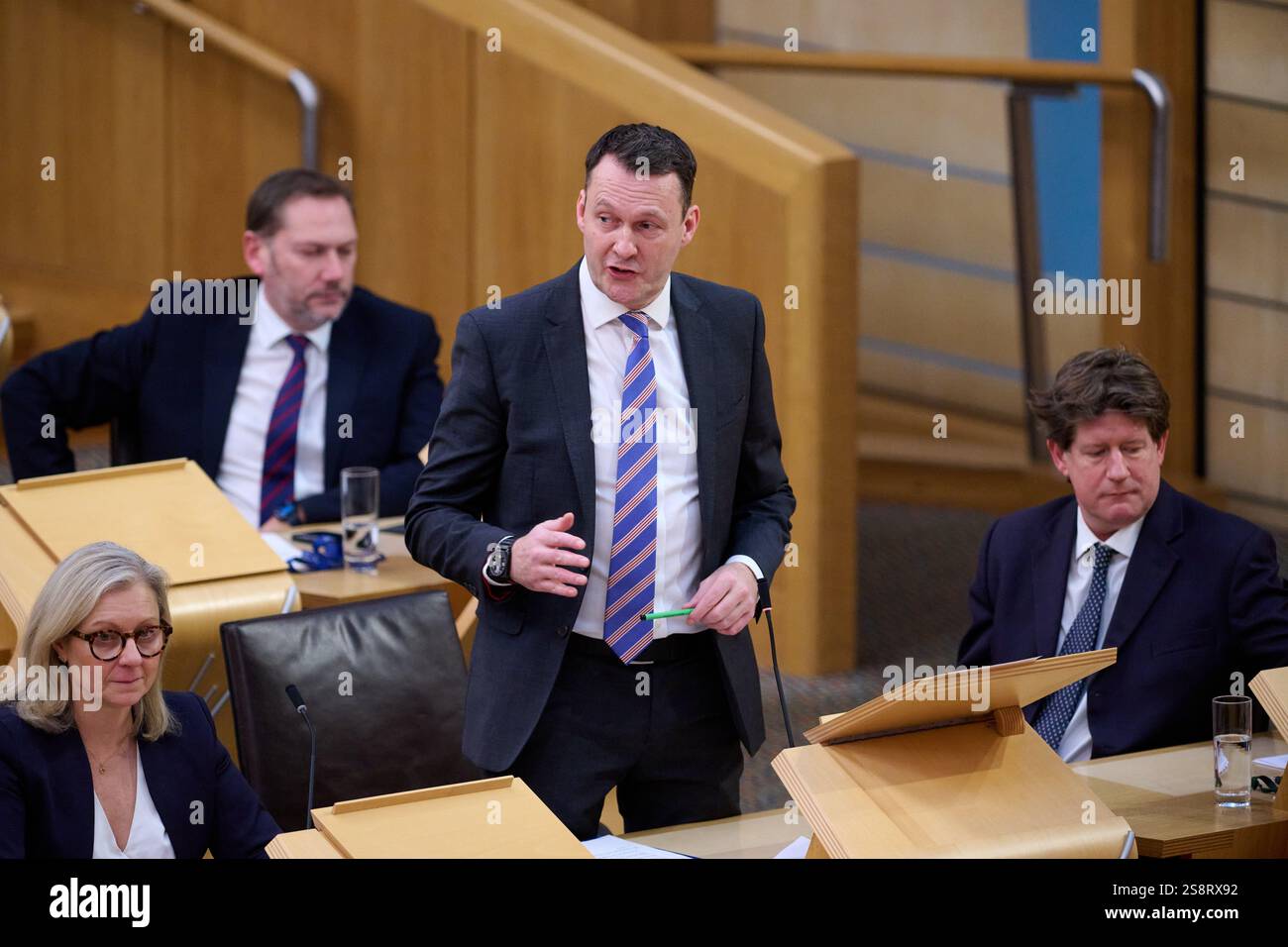 Edinburgh Scotland, UK 23 January 2025. Russell Findlay MSP at the ...