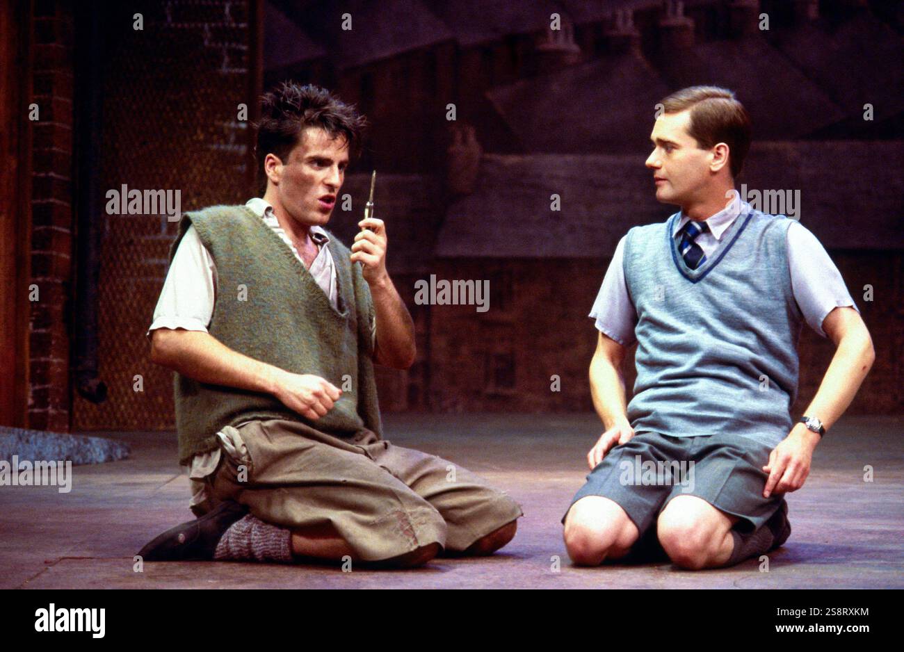 l-r: Con O'Neill (Mickey Johnstone), Robert Locke (Edward Lyons / Eddie) in BLOOD BROTHERS at ...