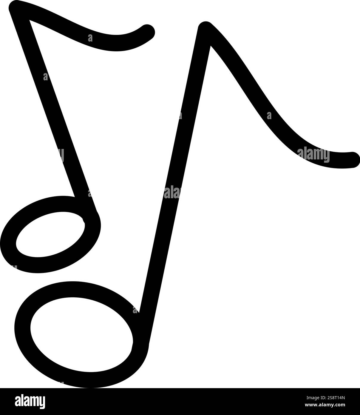 Musical Note I icon vector. Suitable for mobile apps, web apps and ...