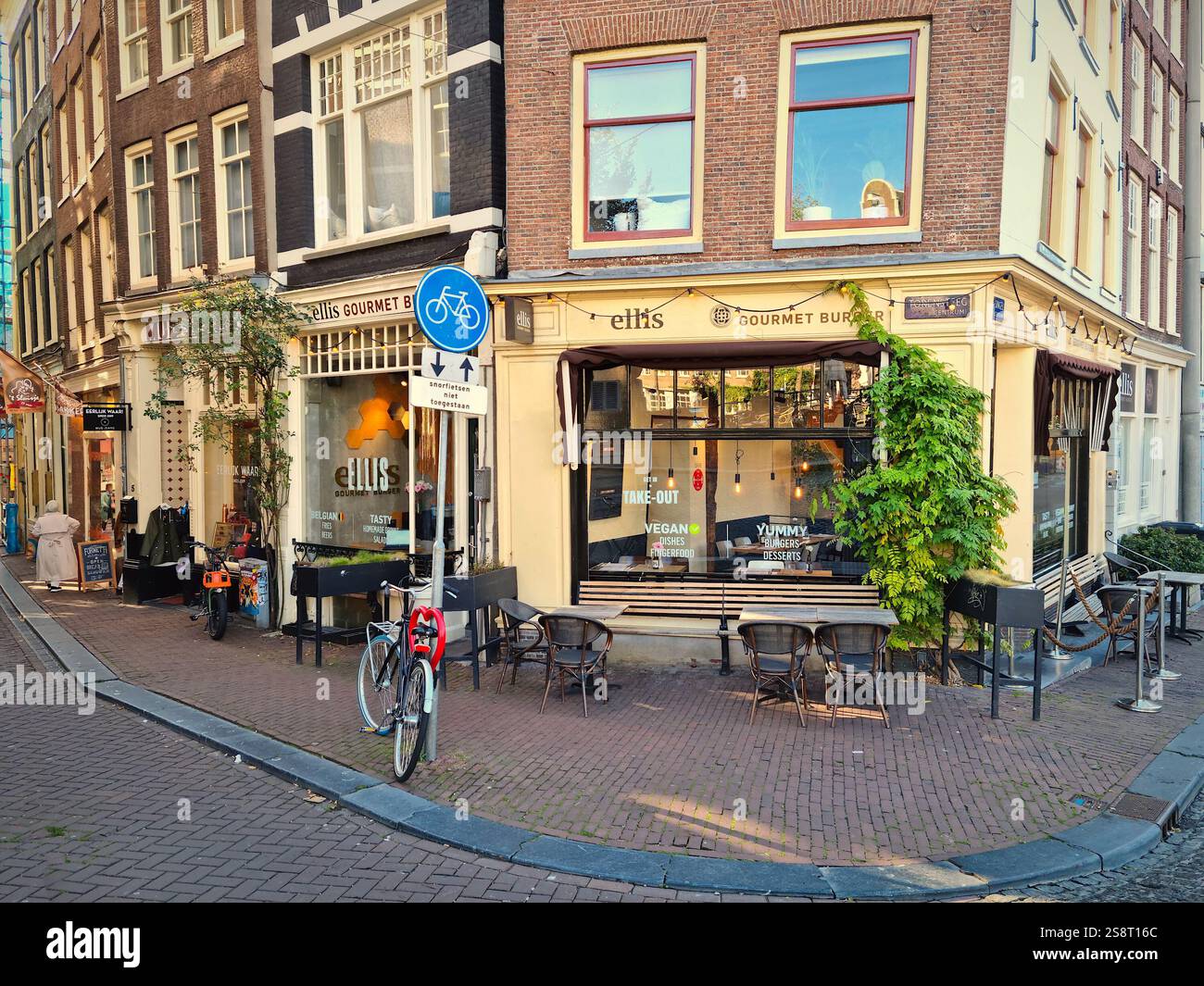 Amsterdam, The Netherlands - 04 October, 2021: Cafe in the center of ...
