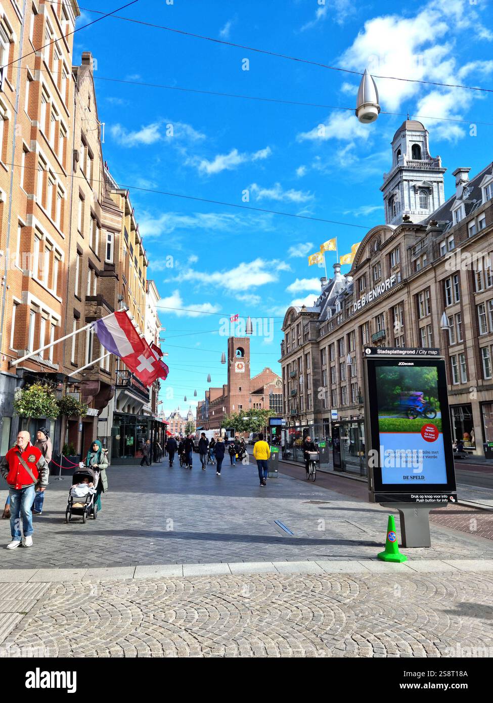 Amsterdam, The Netherlands - 05 October, 2021: People walking in the ...