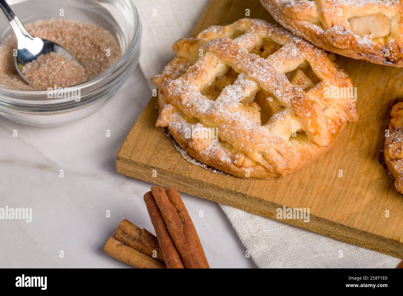 Homemade mini apple pies. Close-up Stock Photo - Alamy