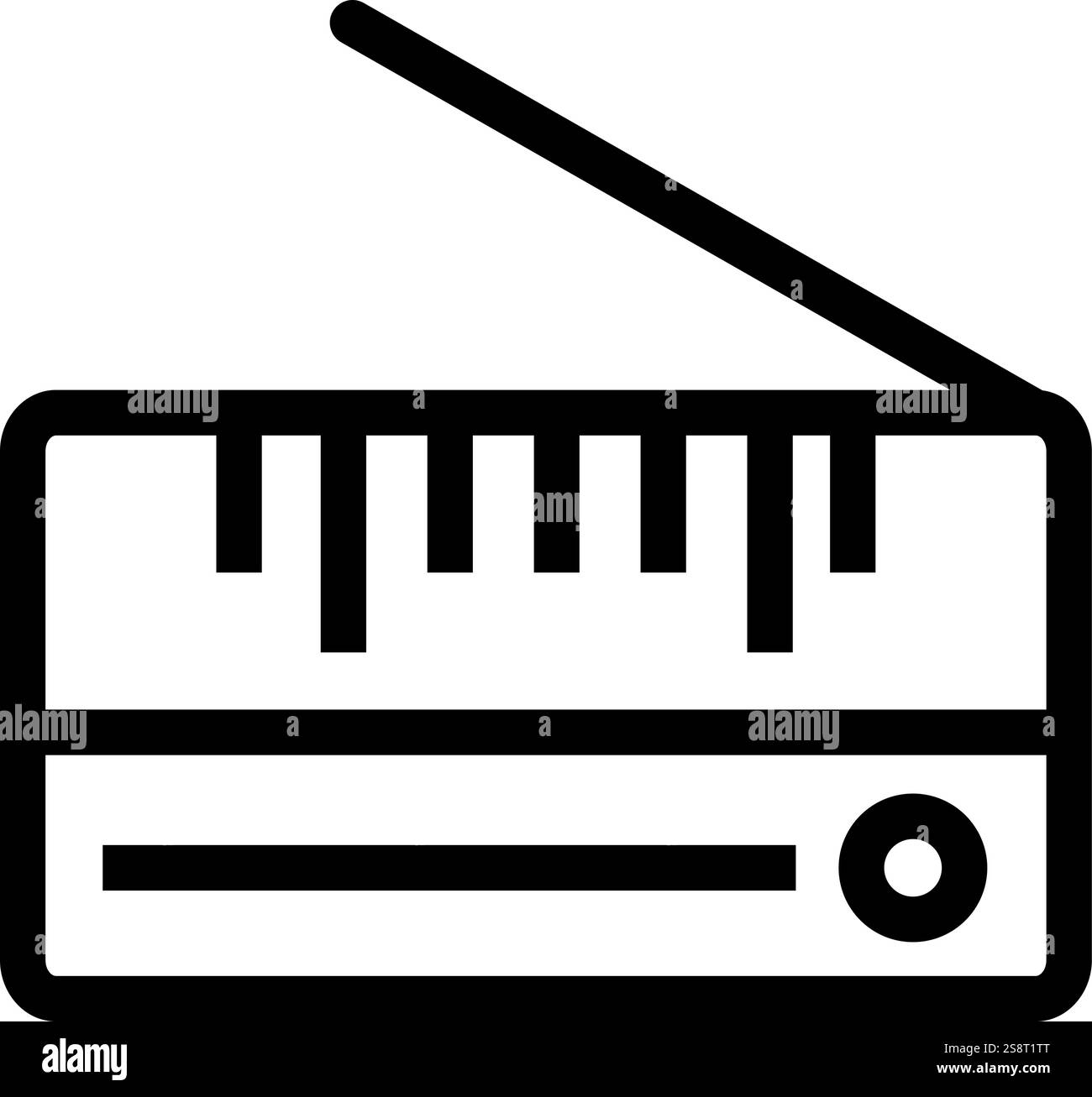 Old Radio Set icon vector. Suitable for mobile apps, web apps and print ...