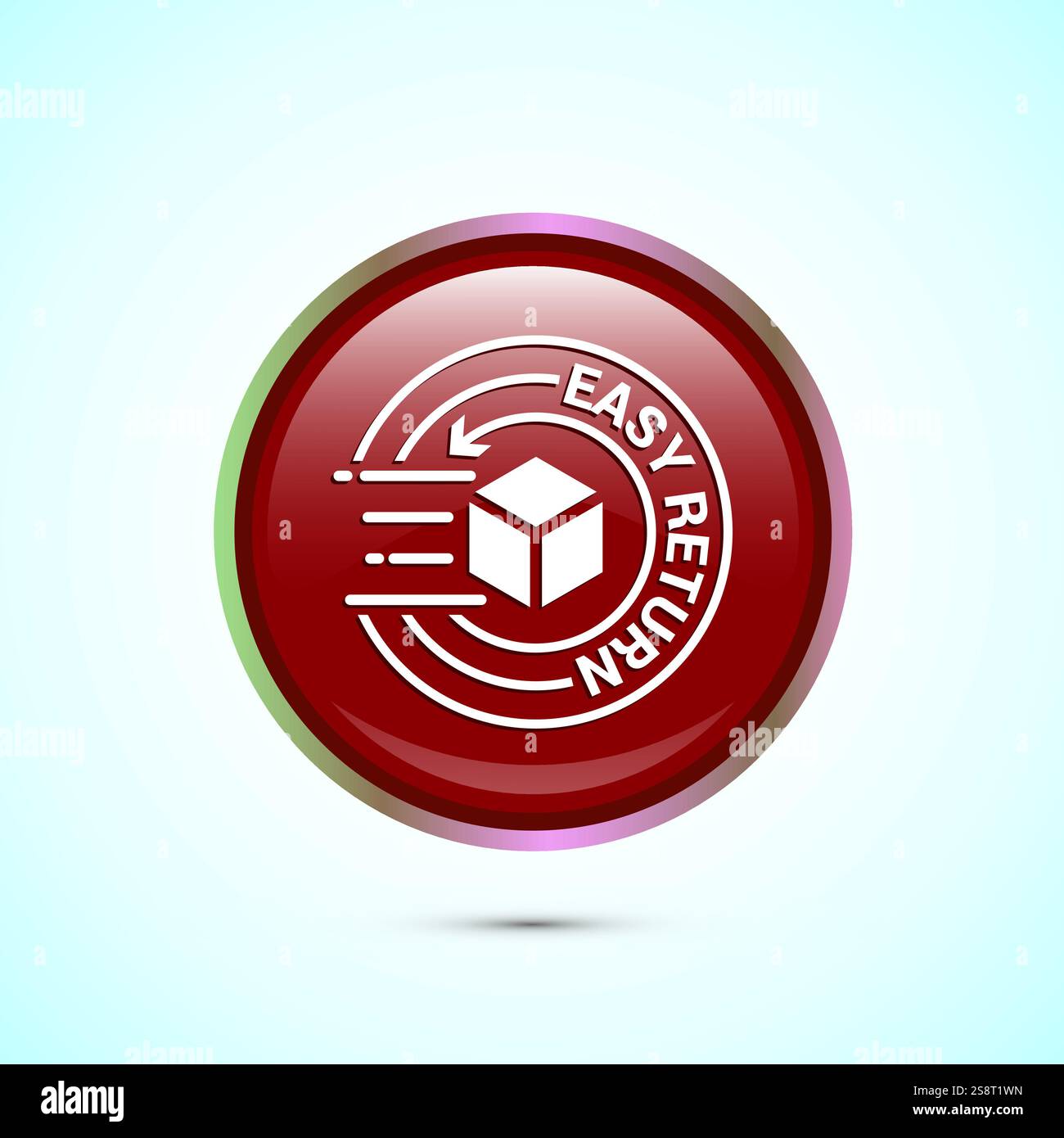 Easy return icon design illustration, Easy return label for product ...