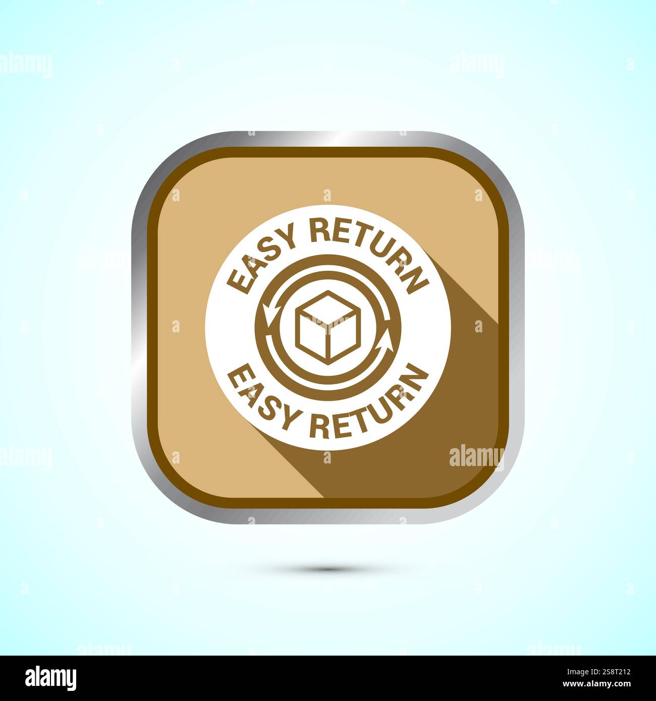 Easy return icon design illustration, Easy return label for product ...