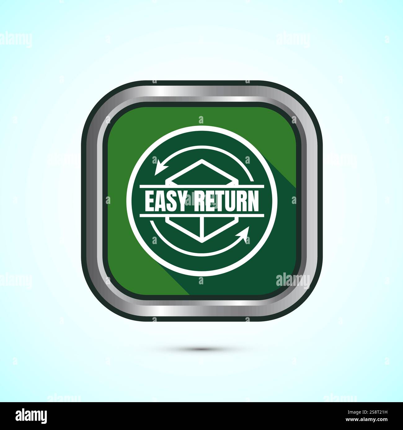 Easy return icon design illustration, Easy return label for product ...