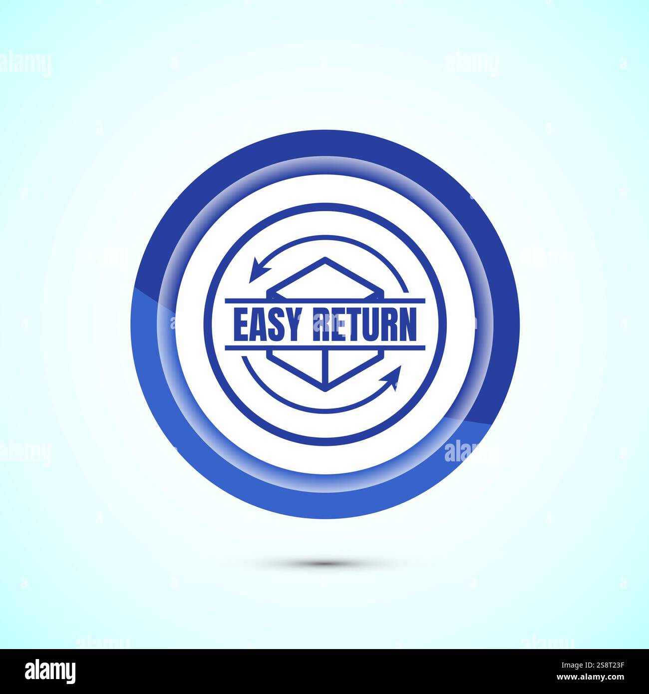 Easy return icon design illustration, Easy return label for product ...