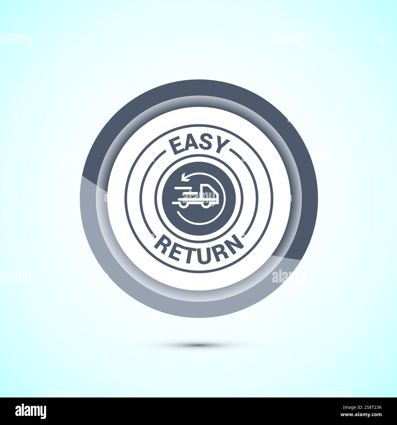 Easy return icon design illustration, Easy return label for product ...