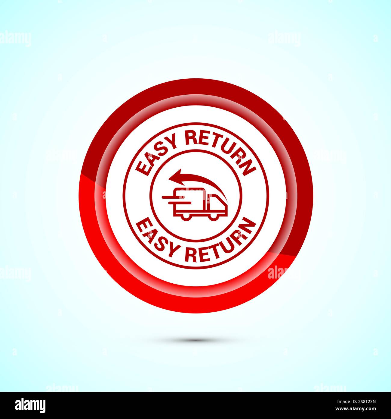 Easy return icon design illustration, Easy return label for product ...