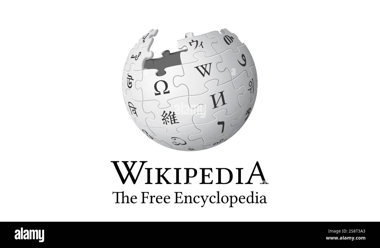 Wikipedia-Logo, Internet, Logo Stock Photo - Alamy