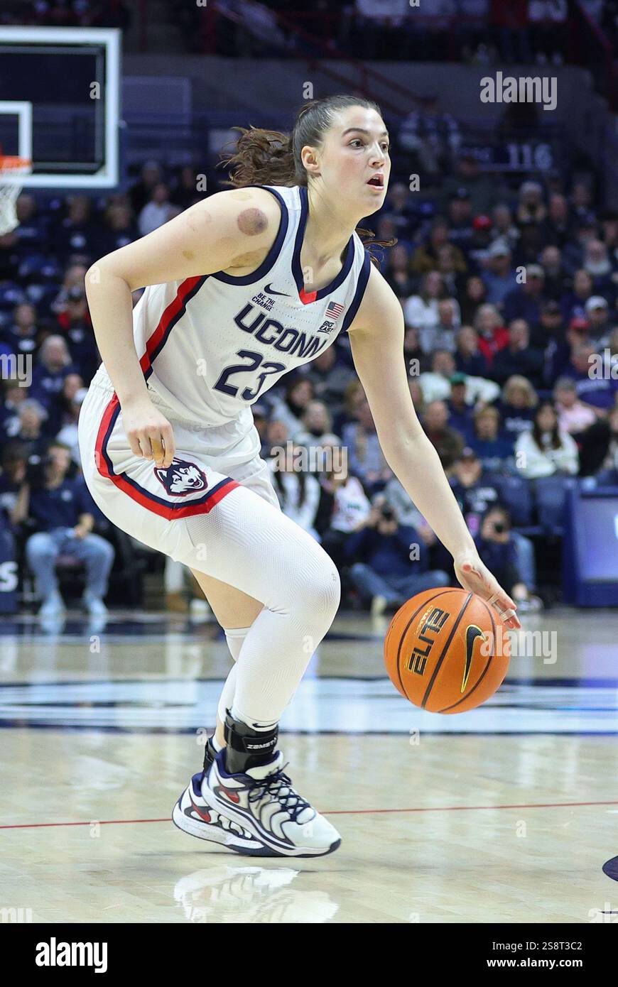 STORRS, CT - JANUARY 22: UConn Huskies guard Morgan Cheli (23) in ...